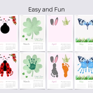 2025 Mega Handprint Footprint Calendar, Handprint Craft, Footprint ...
