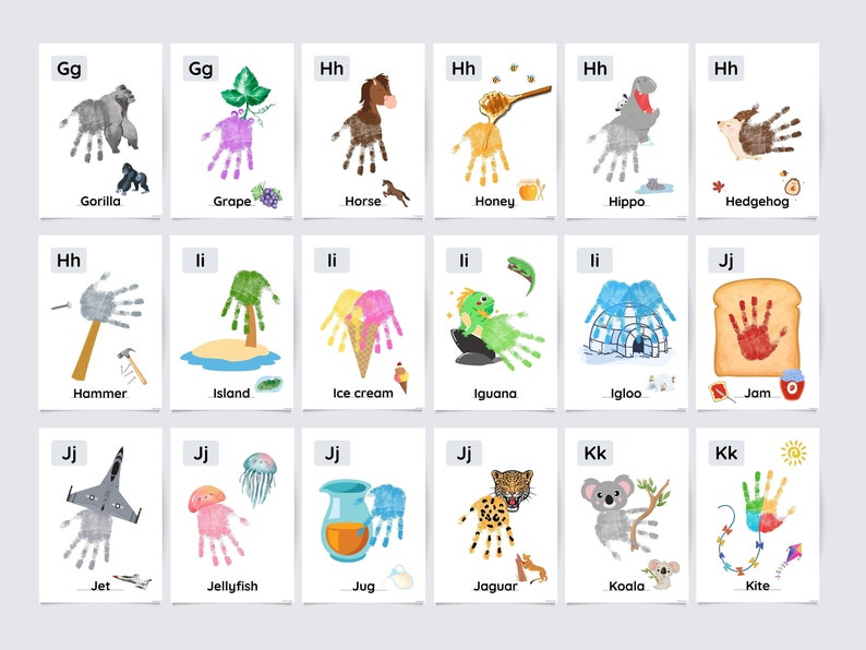 Mega Alphabet Handprint Book, Pre-school, Kindergarten, Classroom ...