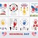 Memorial Day Handprint Footprint Art Craft for Kids Baby Toddler ...