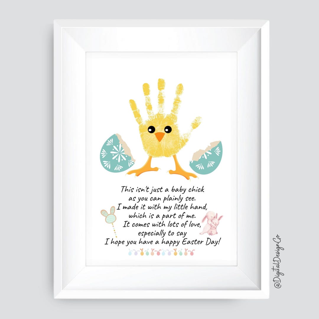 Easter Chicken Handprint Art Project for Kids, Toddler Handprint ...
