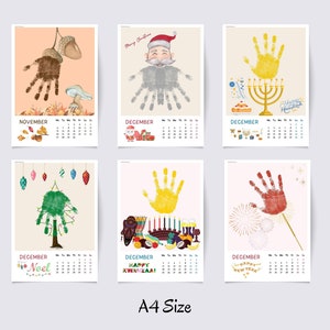 2023 Mega Handprint Calendar, Handprint Art Craft DIY Gift Child Baby ...