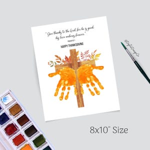 Thanksgiving Handprint Art / Cross Handprint Craft / Christian Jesus ...