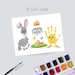 Hoppy Easter Footprint Handprint Art Craft, Easter Bunny Chick Craft ...