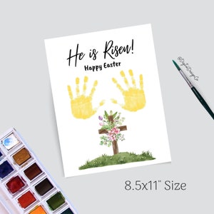 Easter Sunday School Crafts, Easter Handprint Art, Christian Themed ...