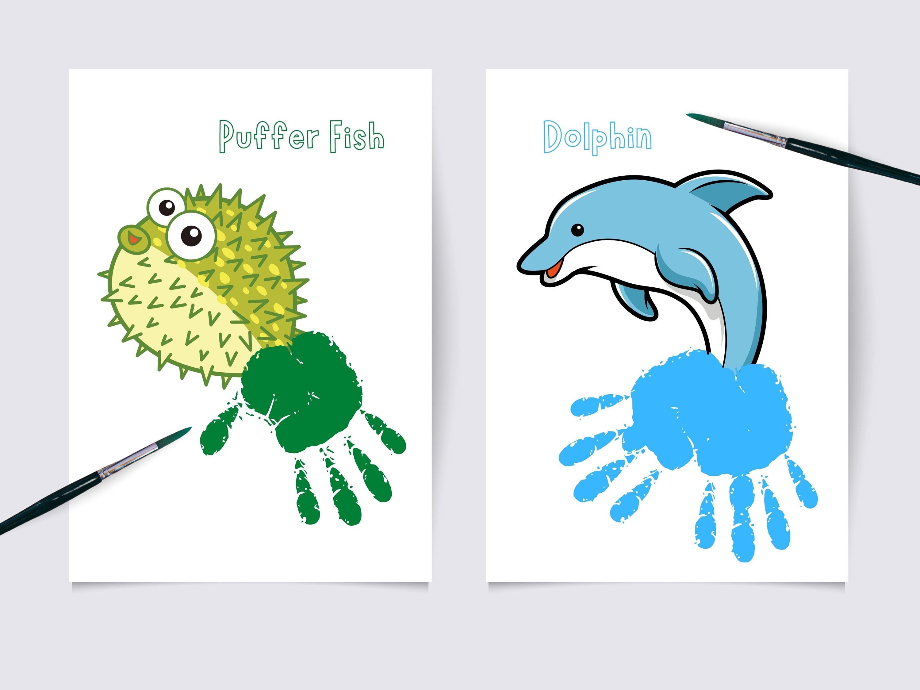 Sea Animals Handprint Art, Summer Craft, Classroom Nursery Activity ...