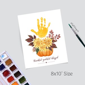 Thanksgiving Handprint Art / Fall Autumn Flower Handprint Craft / Kids ...