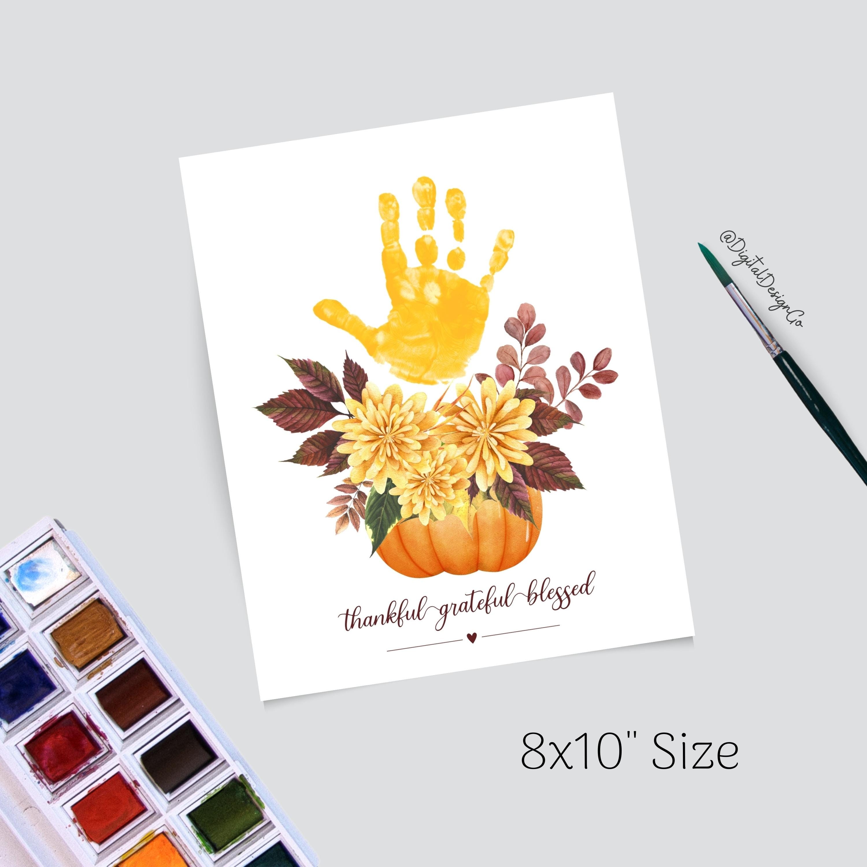 Thanksgiving Handprint Art / Fall Autumn Flower Handprint Craft / Kids ...