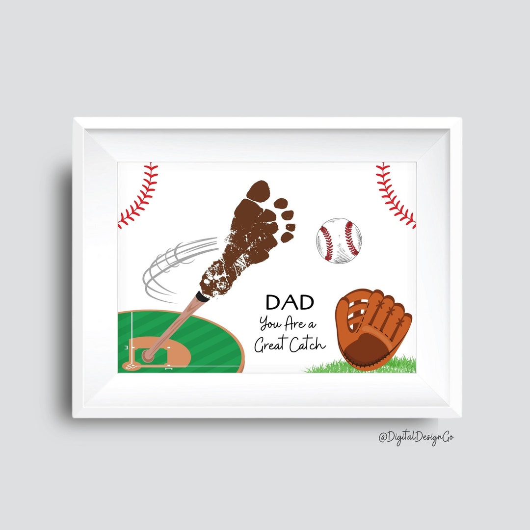 Fathers Day Footprint Craft, Dad You Are A Great Catch, Baseball ...