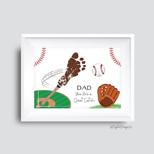 Fathers Day Footprint Craft, Dad You Are A Great Catch, Baseball ...