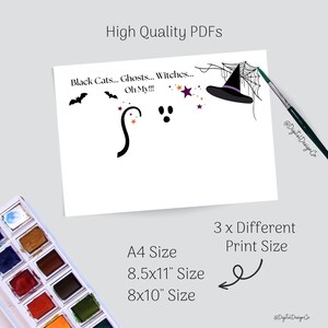 Halloween Craft, Black Cat Ghost Witch Footprint Art, Kids Baby Toddler ...