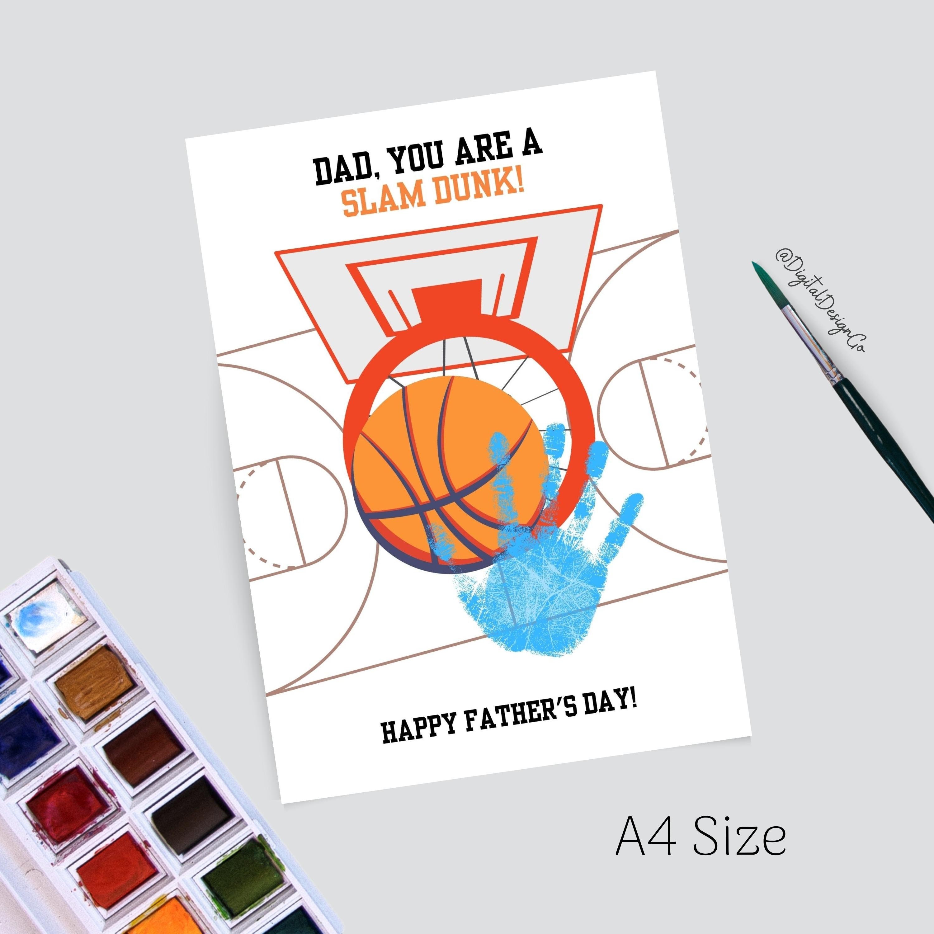 Father's Day Handprint Craft Dad You Are A Slam Dunk - Etsy