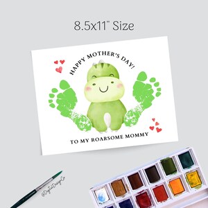 Dinosaur Footprint Craft, Roarsome Mommy, Mother's Day Dino Footprint ...