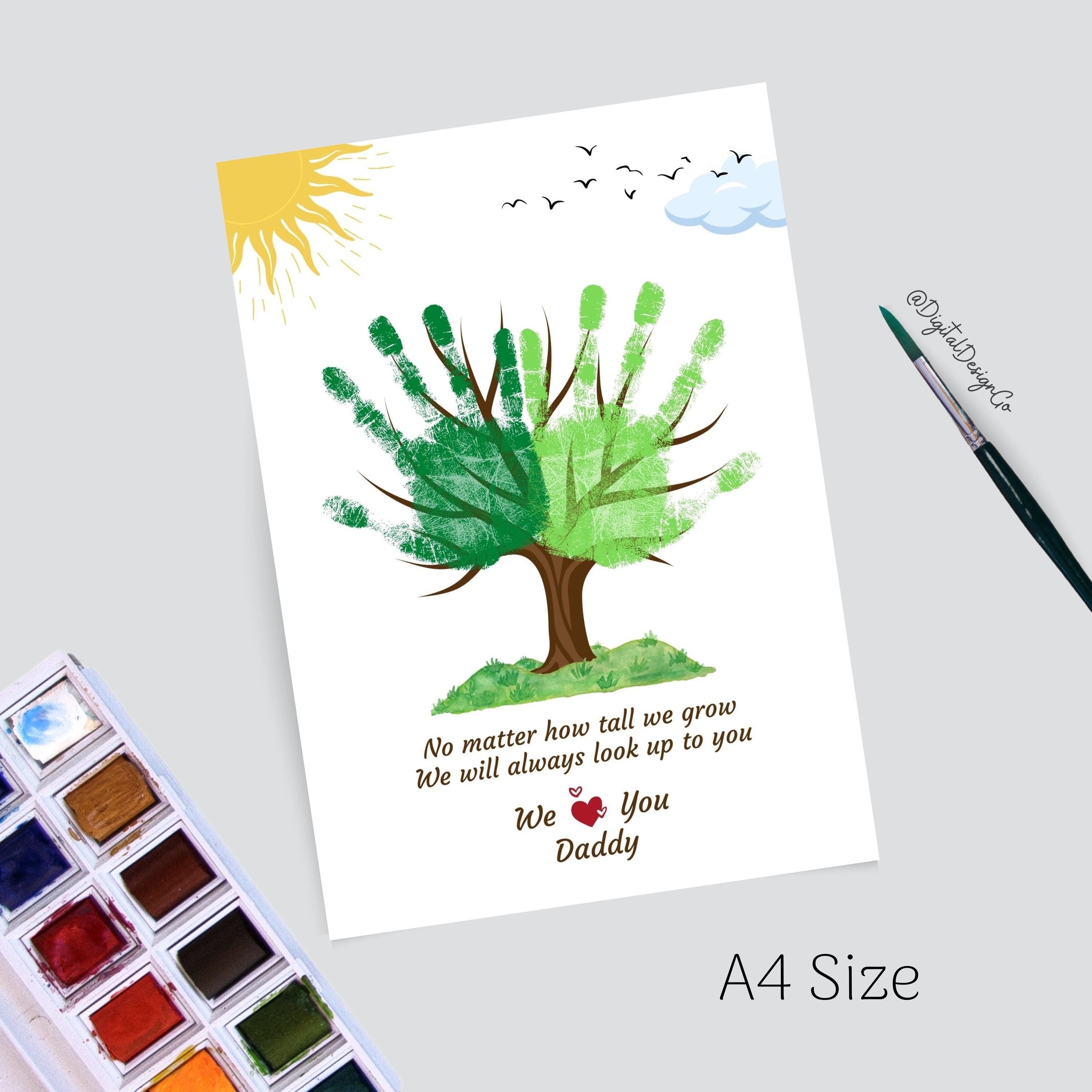 Father's Day Handprint Art Poem Daddy Tree Handprint - Etsy UK
