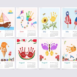 2025 Mega Handprint Footprint Calendar, Handprint Craft, Footprint ...