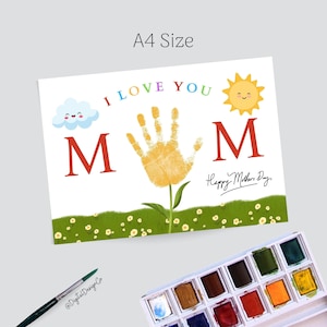 Mother's Day Handprint Craft, I Love You Mom, Happy Mothers Day, Mom ...