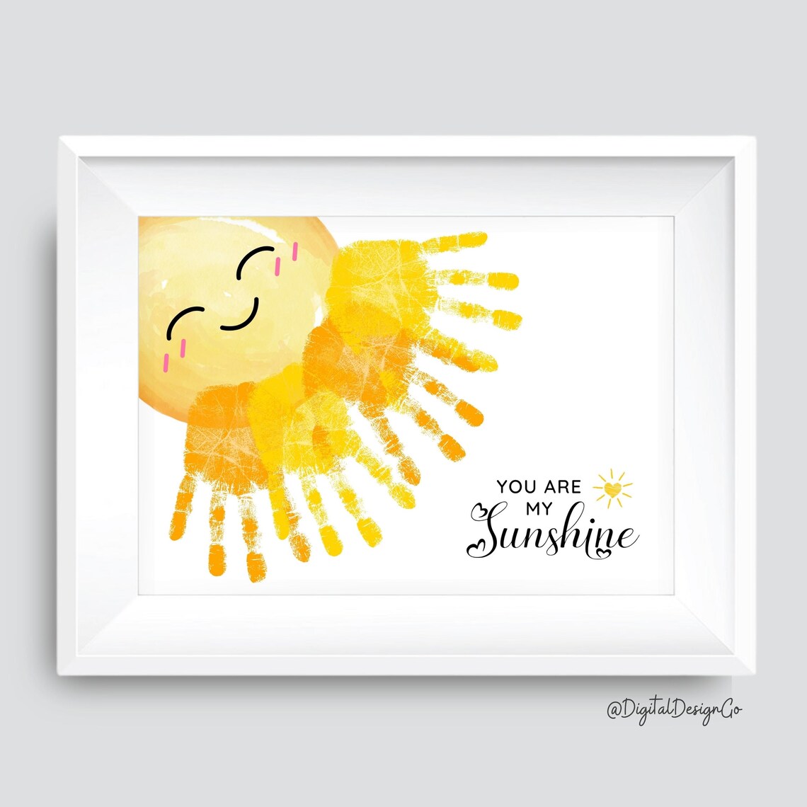You Are My Sunshine Handprint Art Craft, Kids Baby Toddler, Valentines ...