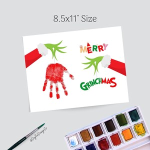 Merry Grinchmas Handprint Art Craft, Christmas Handprint Craft, Kids ...