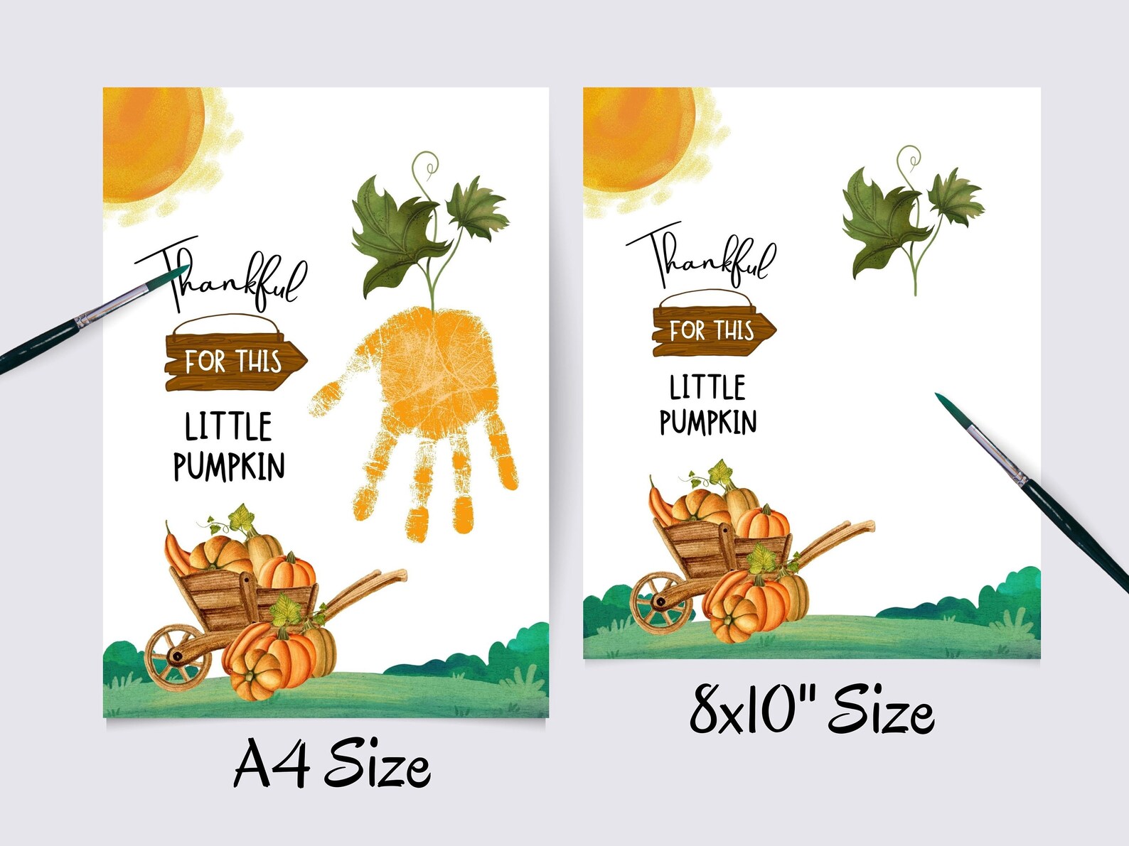 Thanksgiving Day Handprint Art Bundle, Thanksgiving Handprint Craft ...