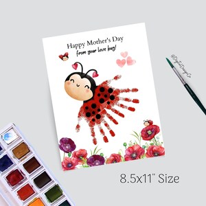Happy Mothers Day From Your Love Bug, Ladybird Handprint Craft for Kids ...