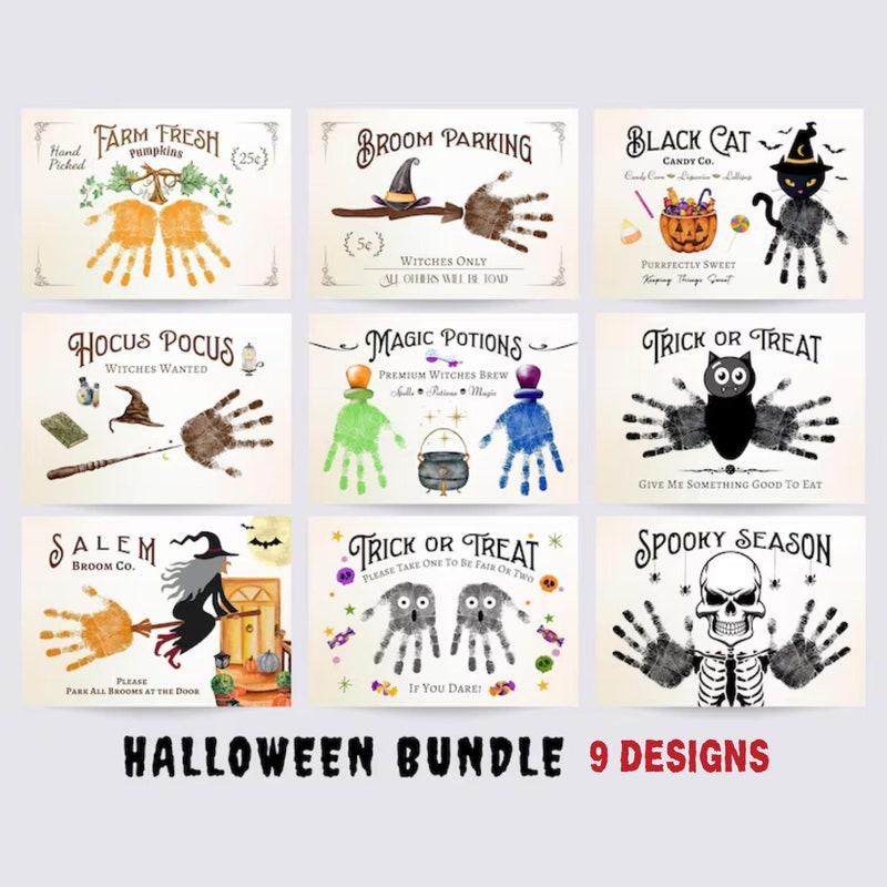 Halloween Handprint Craft - Etsy