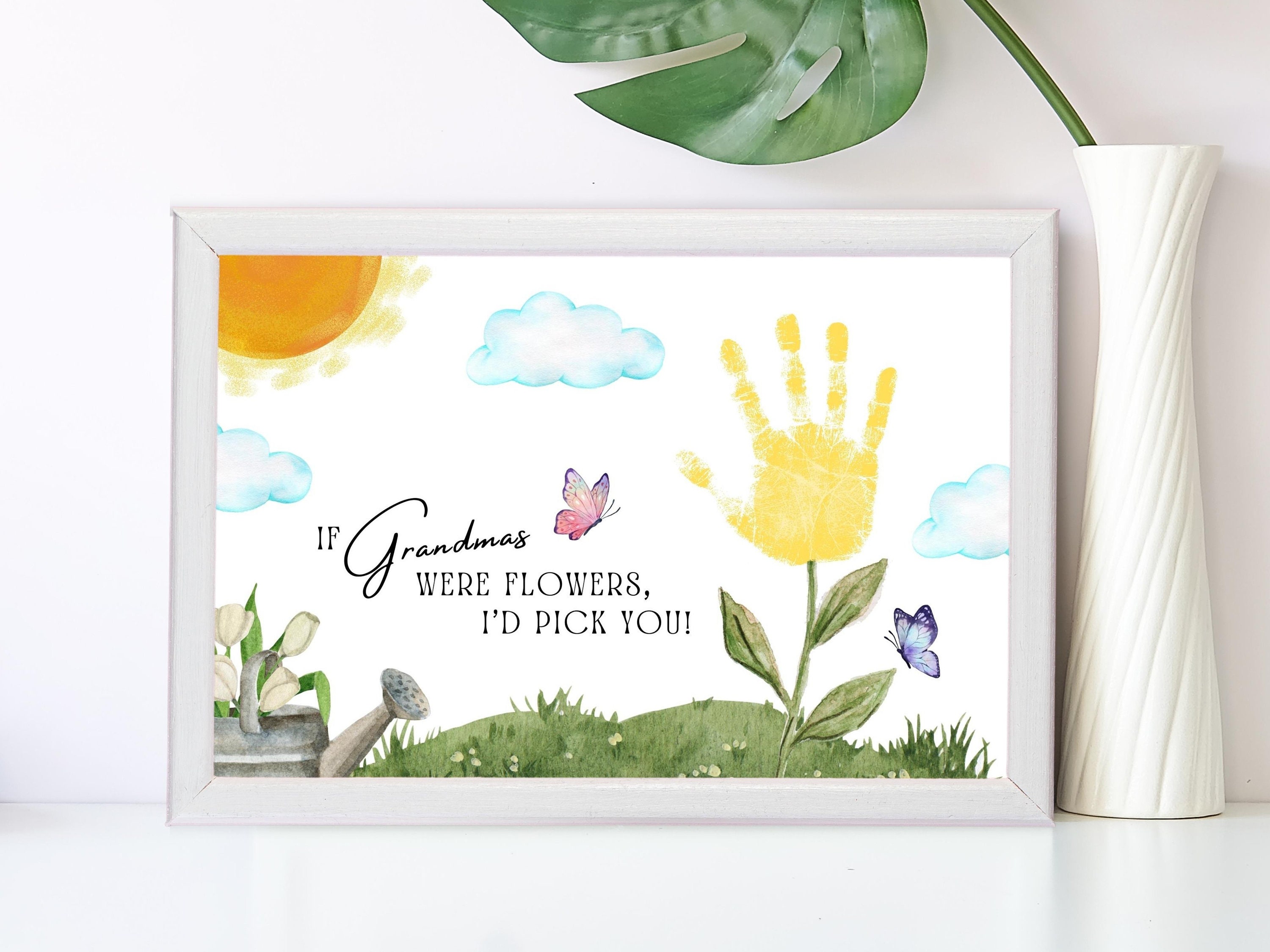 Grandma Handprint Craft I'd Pick You Printable Gift - Etsy