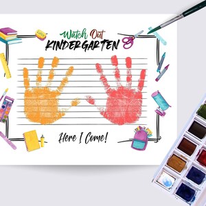 Kindergarten Handprint Art, 1st Day First Day, Starting School Kindy ...