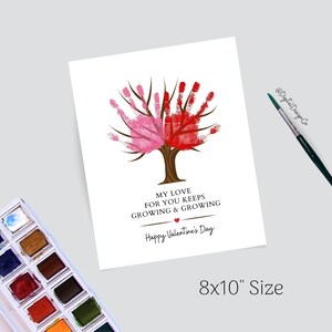 Valentine's Day Handprint Craft, Tree Handprint Craft, Poem, DIY Craft ...