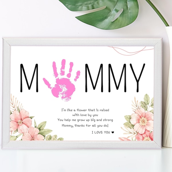 Mom Birthday Kid Handprint - Etsy