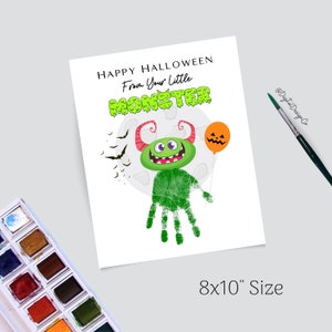 Halloween Handprint Art Craft, Happy Halloween From Your Little Monster ...