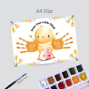 Easter Handprint Craft, From Your Little Chick, Chick Handprint Craft ...
