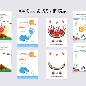 Summer Handprint Craft, Footprint, Summer Book, Kindergarten, Pre K ...