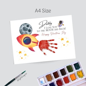 Daddy I Love You to the Moon and Back, Footprint Handprint Art Craft ...