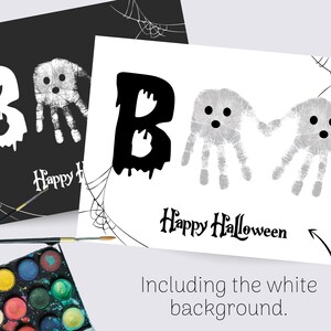 Halloween Handprint Art, Boo Handprint Craft, Happy Halloween, Baby ...
