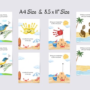 Summer Handprint Craft, Footprint, Summer Book, Kindergarten, Pre K ...