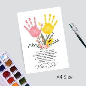 Mothers Day Handprint Craft, Happy Mothers Day, Poem, Flower Handprint ...