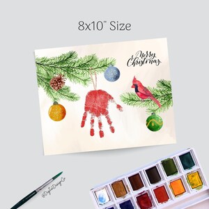 Christmas Ornaments Handprint Footprint Art Craft, Merry Christmas ...