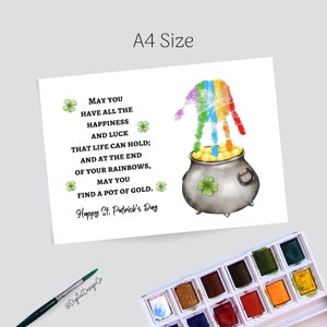 Rainbow Handprint Craft, Pot of Gold Poem, Happy St Patrick's Day ...