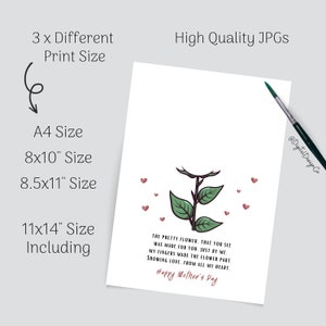 Flower Handprint Art Craft, Rose Handprint, Mother's Day Handprint Art ...