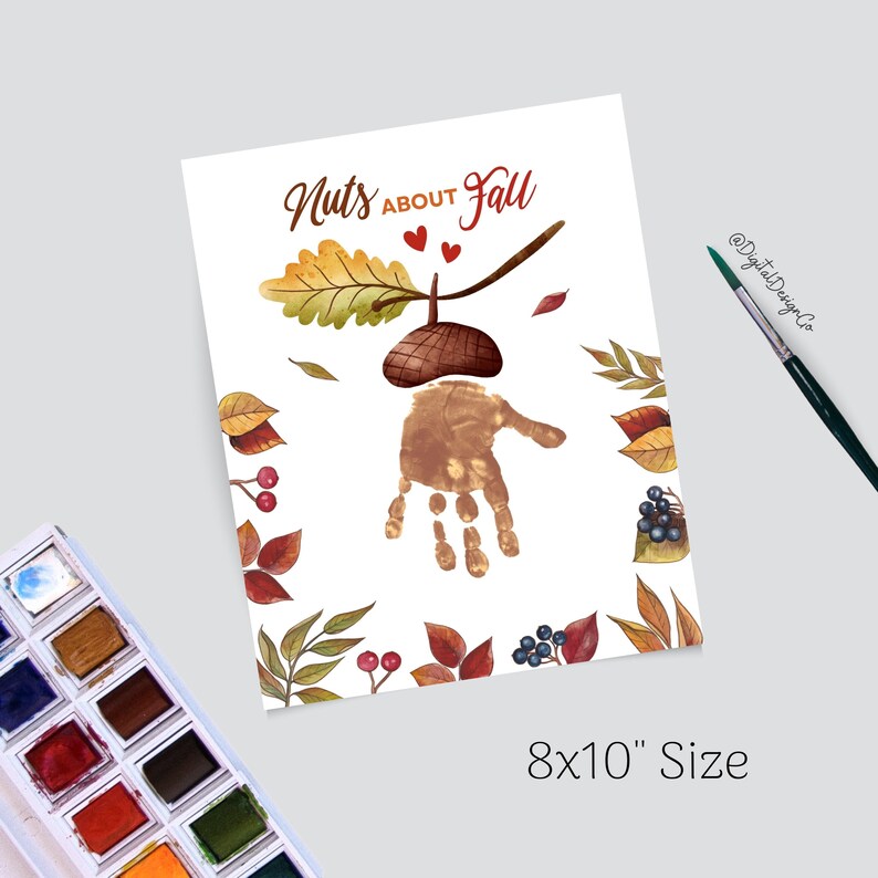 Nuts About Fall / Acorn Handprint Art / Acorn Seosan Fall Craft / Kids ...