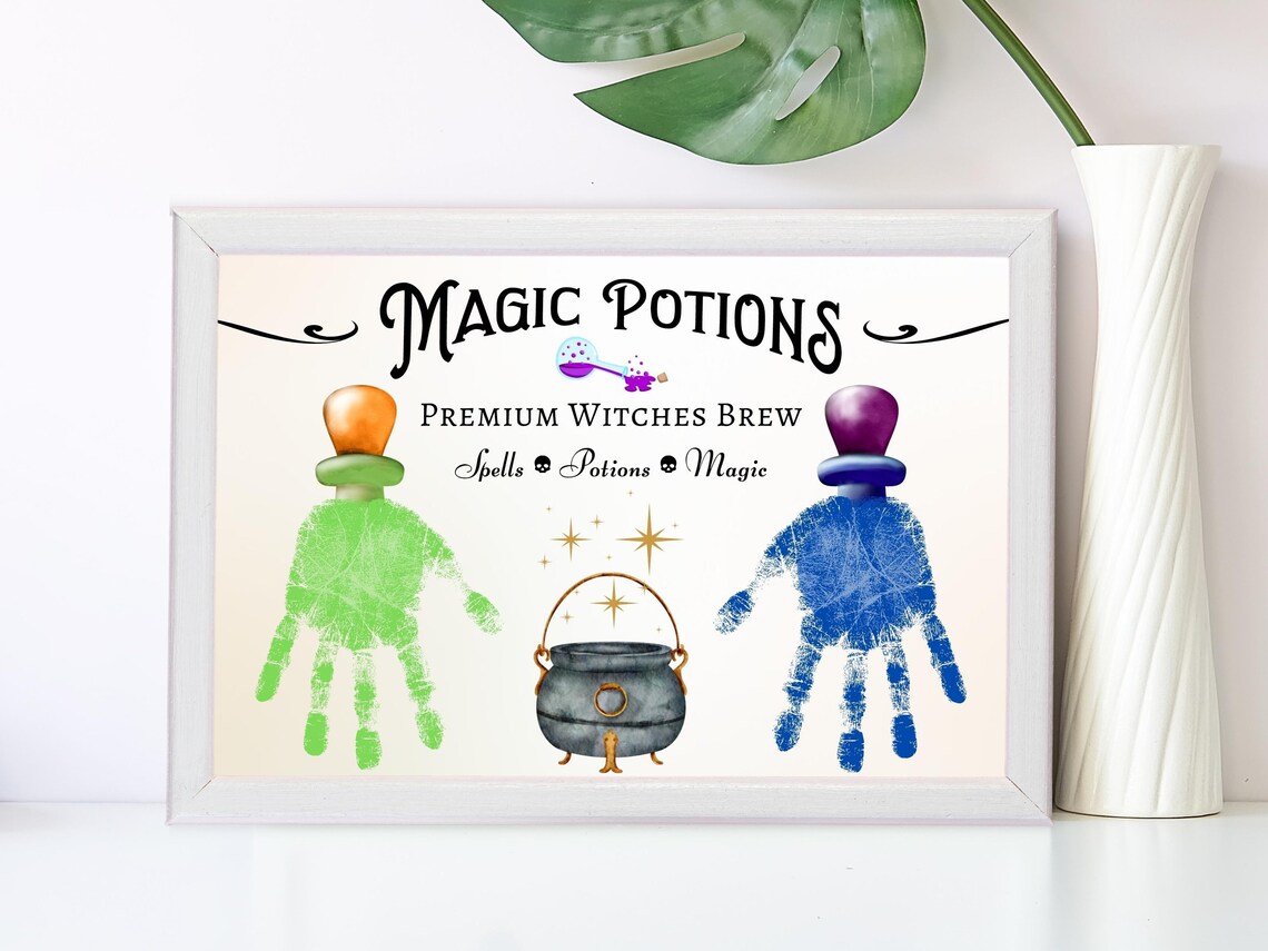 Magic Potions Handprint Craft Halloween Handprint Art for - Etsy