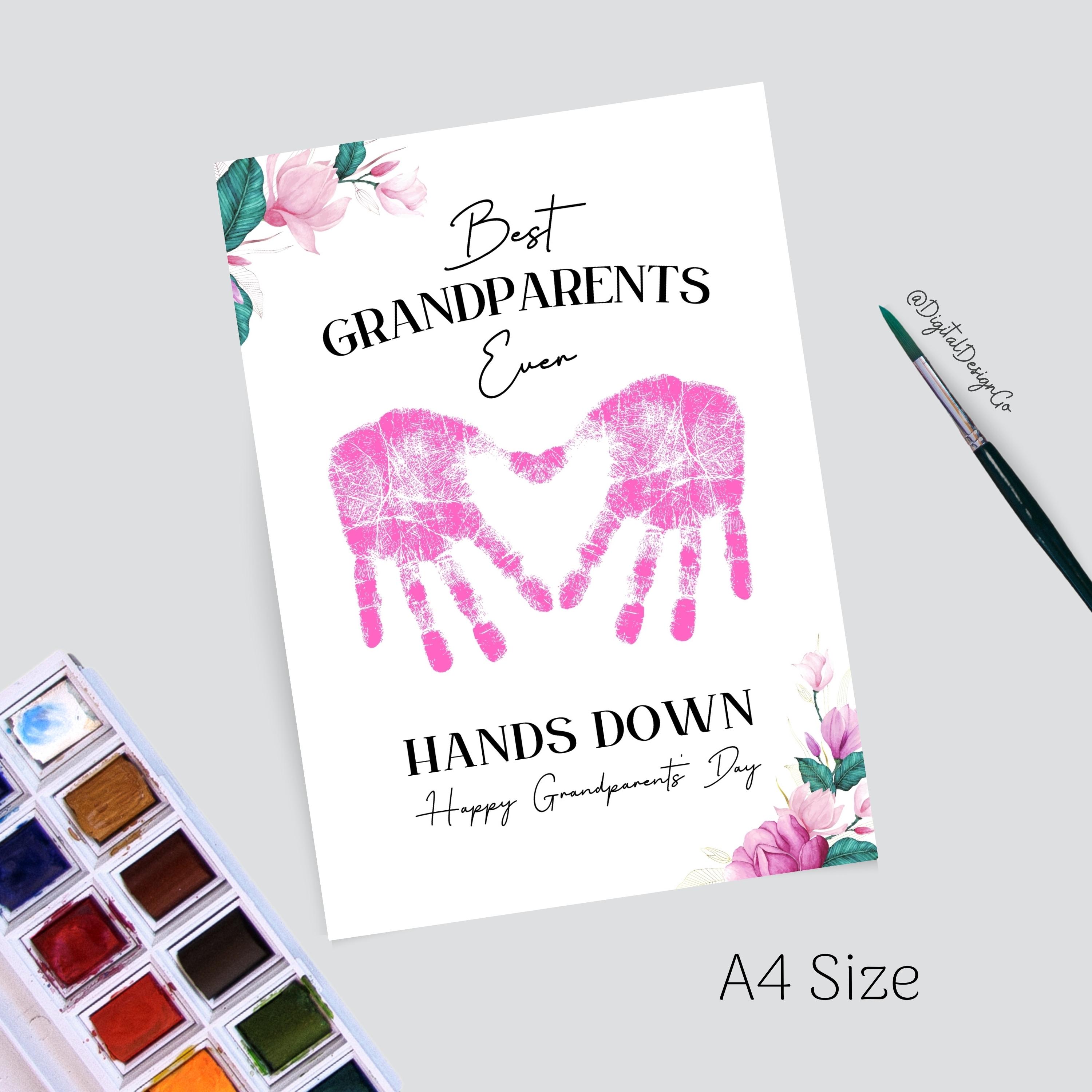 Grandparents Day Handprint Art Craft, Hands Down, Kids Baby Toddler ...