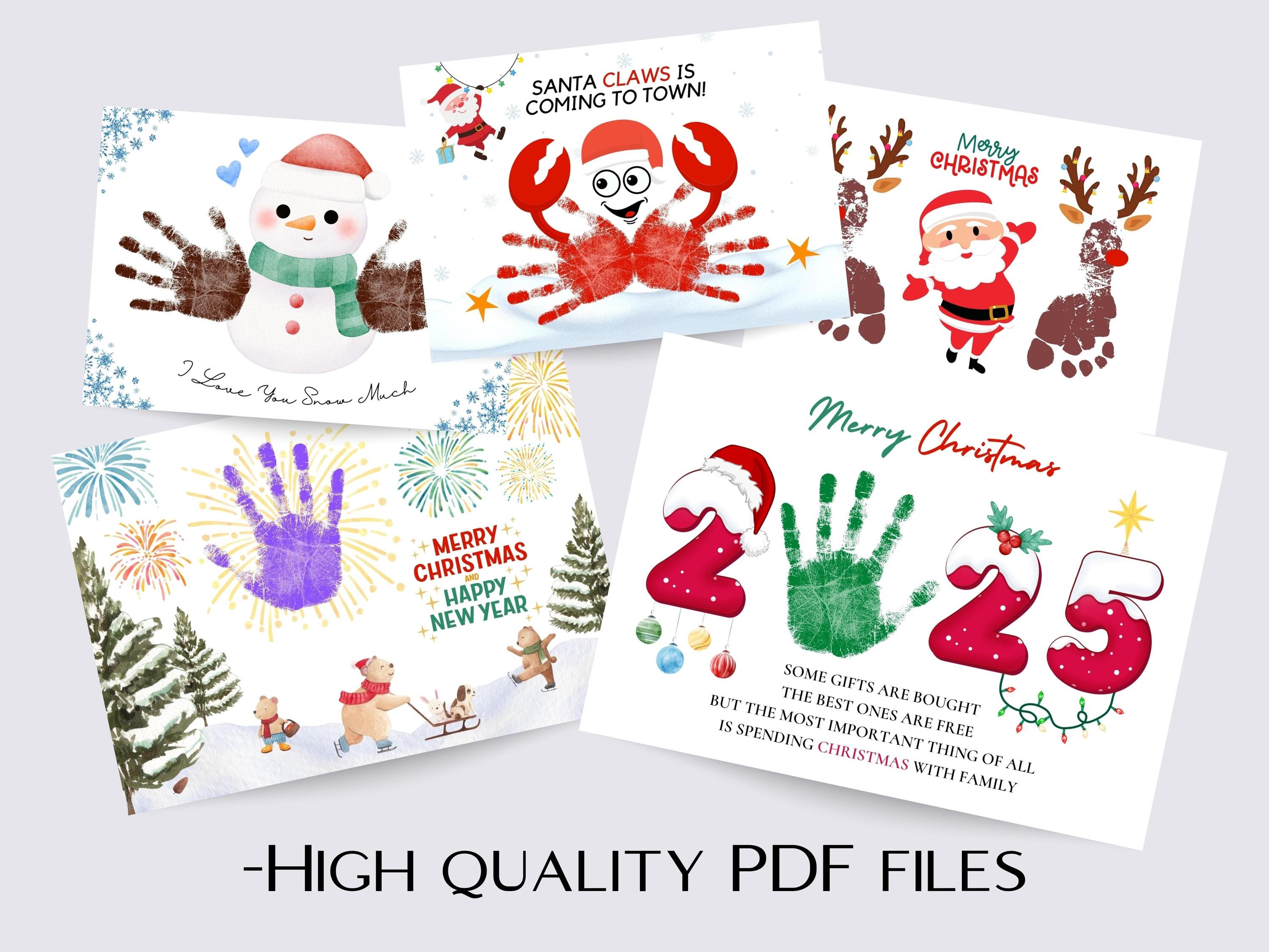 Christmas Handprint Footprint Art Craft, Christmas Bundle, Kids Baby ...