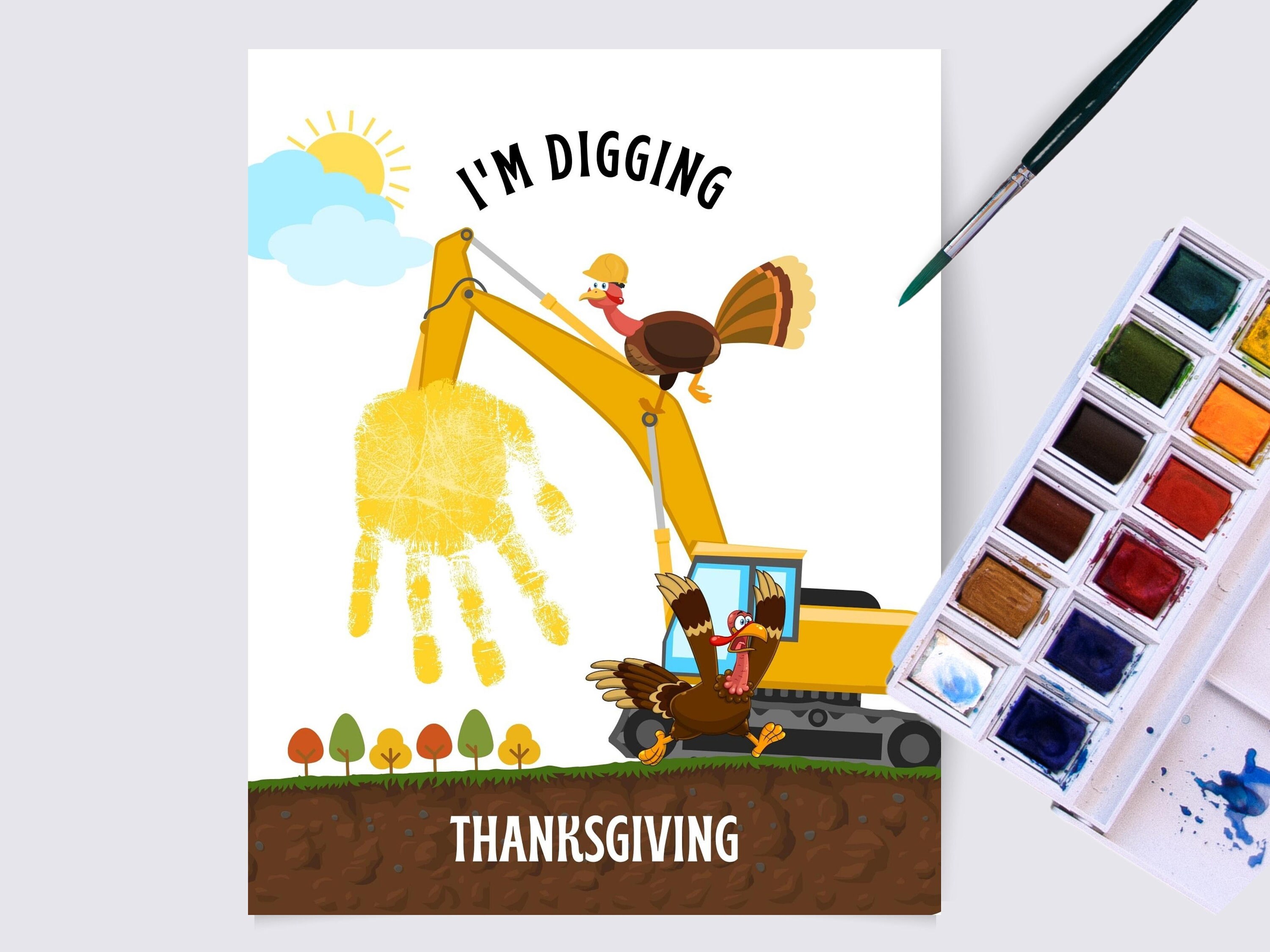 Thanksgiving Handprint Art I'm Digging Thanksgiving - Etsy