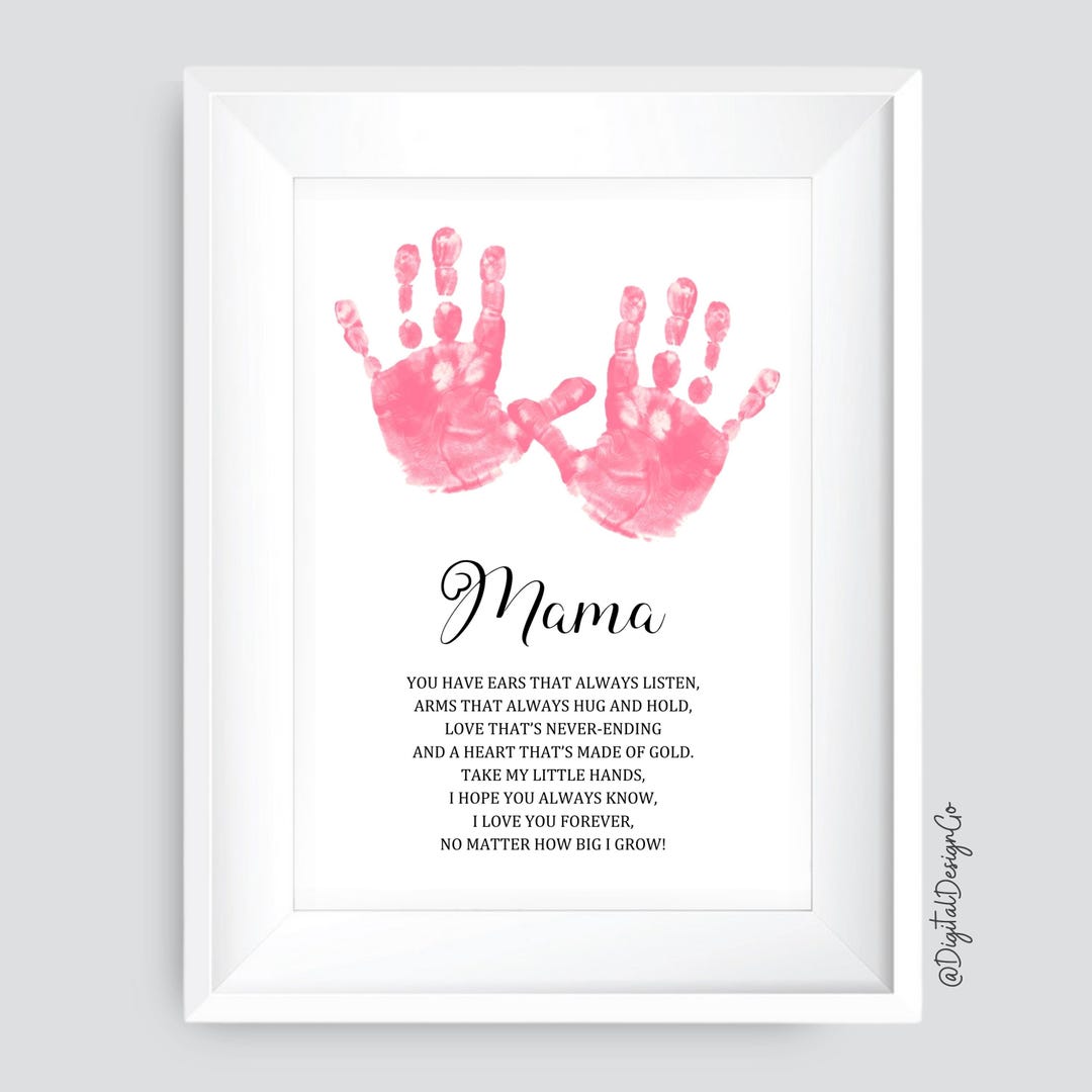 Mama Handprint Art Craft, Valentine's Day, Mother's Day, Birthday, Kids ...
