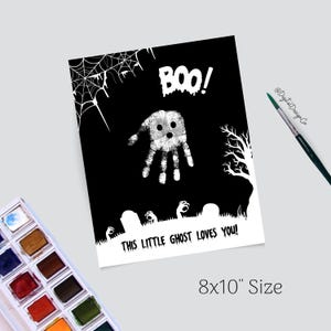 Ghost Handprint Art Craft, This Little Ghost Loves You, Kids Baby ...