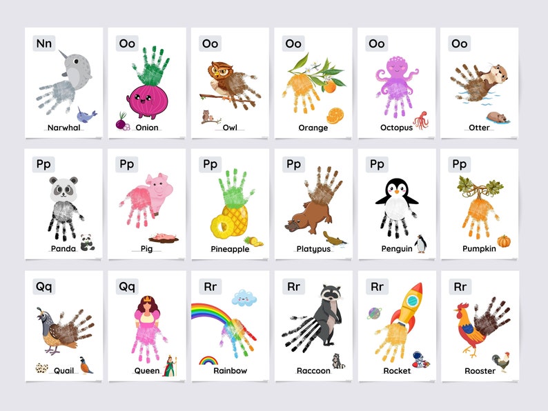 Mega Alphabet Handprint Book, Pre-school, Kindergarten, Classroom ...