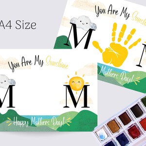 Handprint Art for Mother's Day, You Are My Sunshine Mom, Easy DIY From ...