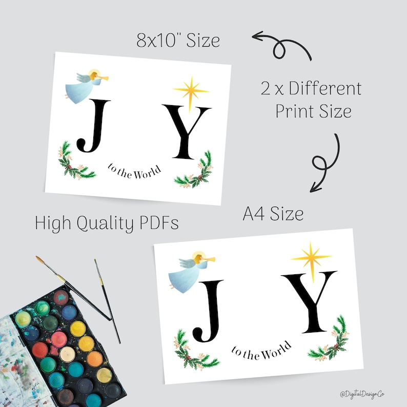 Joy Christmas Handprint Art Craft Joy to the World Christmas - Etsy