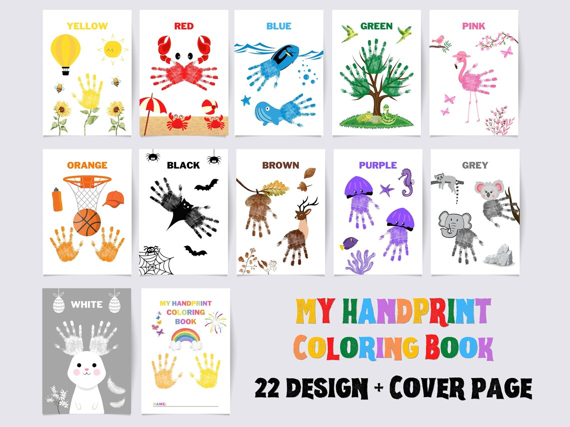My Handprint Coloring Book Handprint Art Craft Handprint - Etsy