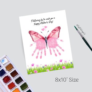 Mothers Day Handprint Craft, Fluttering by to Wish You a Happy Mothers ...